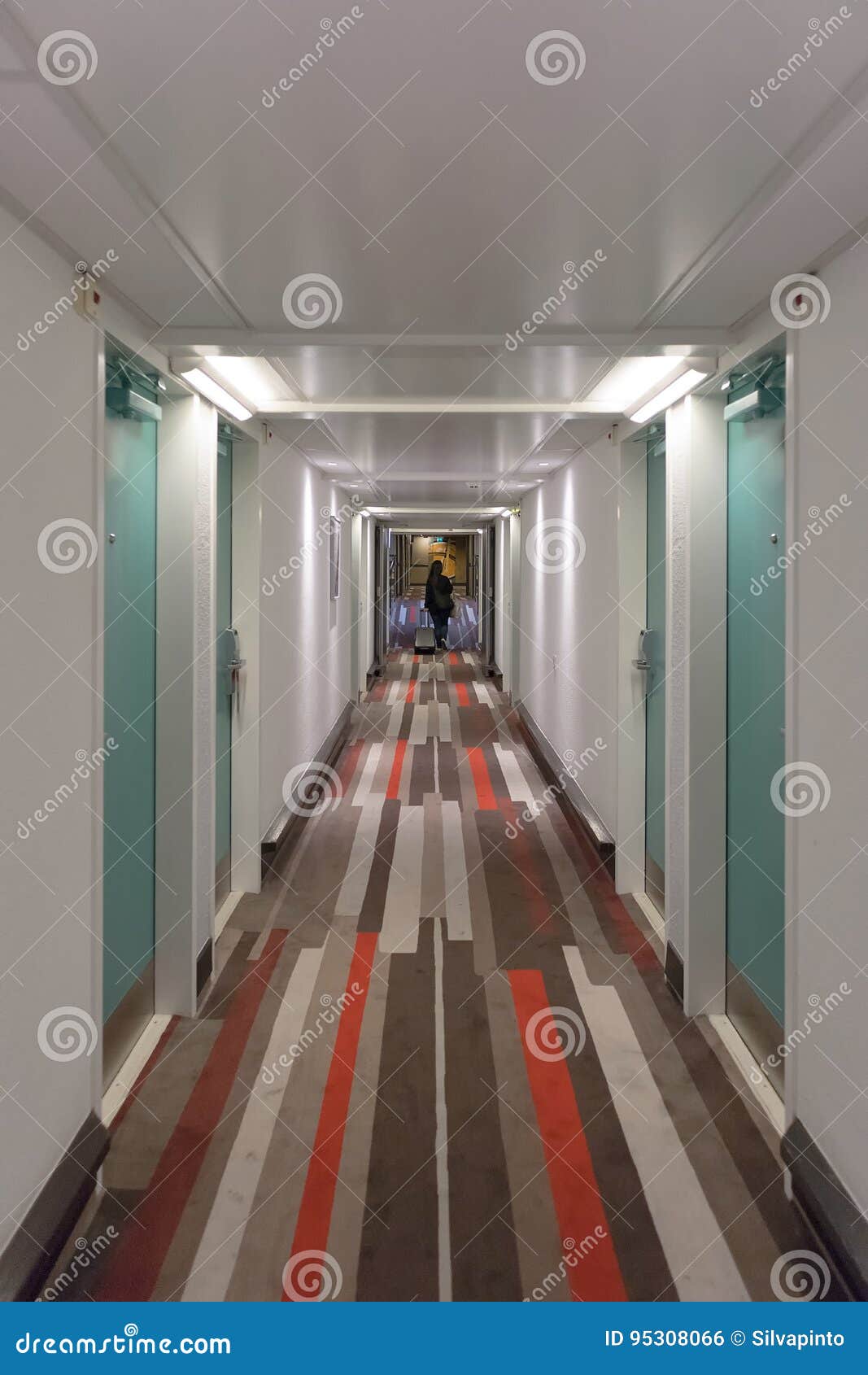 Girl Walking in Hotel Corridor. Editorial Photo - Image of hotel ...