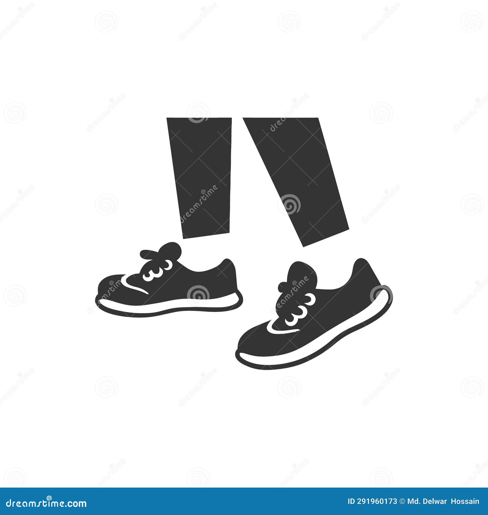 Girl walking icon stock illustration. Illustration of logo - 291960173