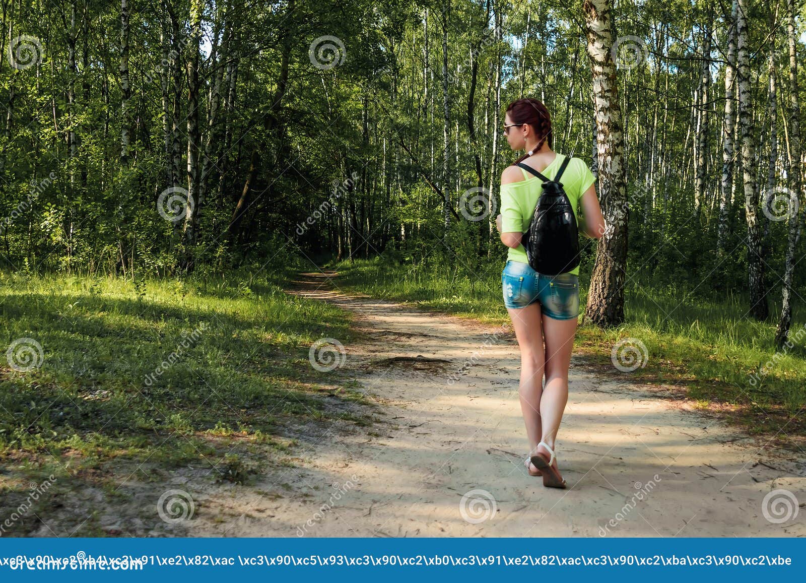 Girl Walking in the Park. Spring Stock Photo - Image of happiness ...