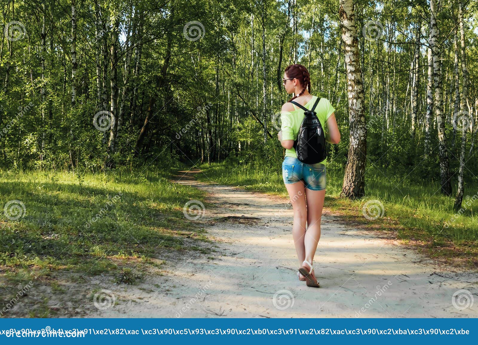 Girl Walking in the Park. Spring Stock Image - Image of happy, nature ...