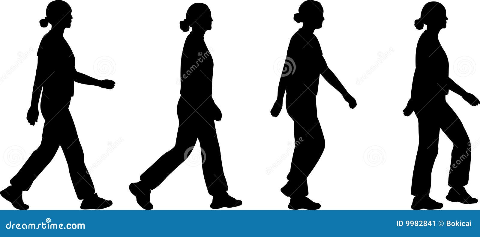 Girl walking - vector stock vector. Illustration of vector - 9982841