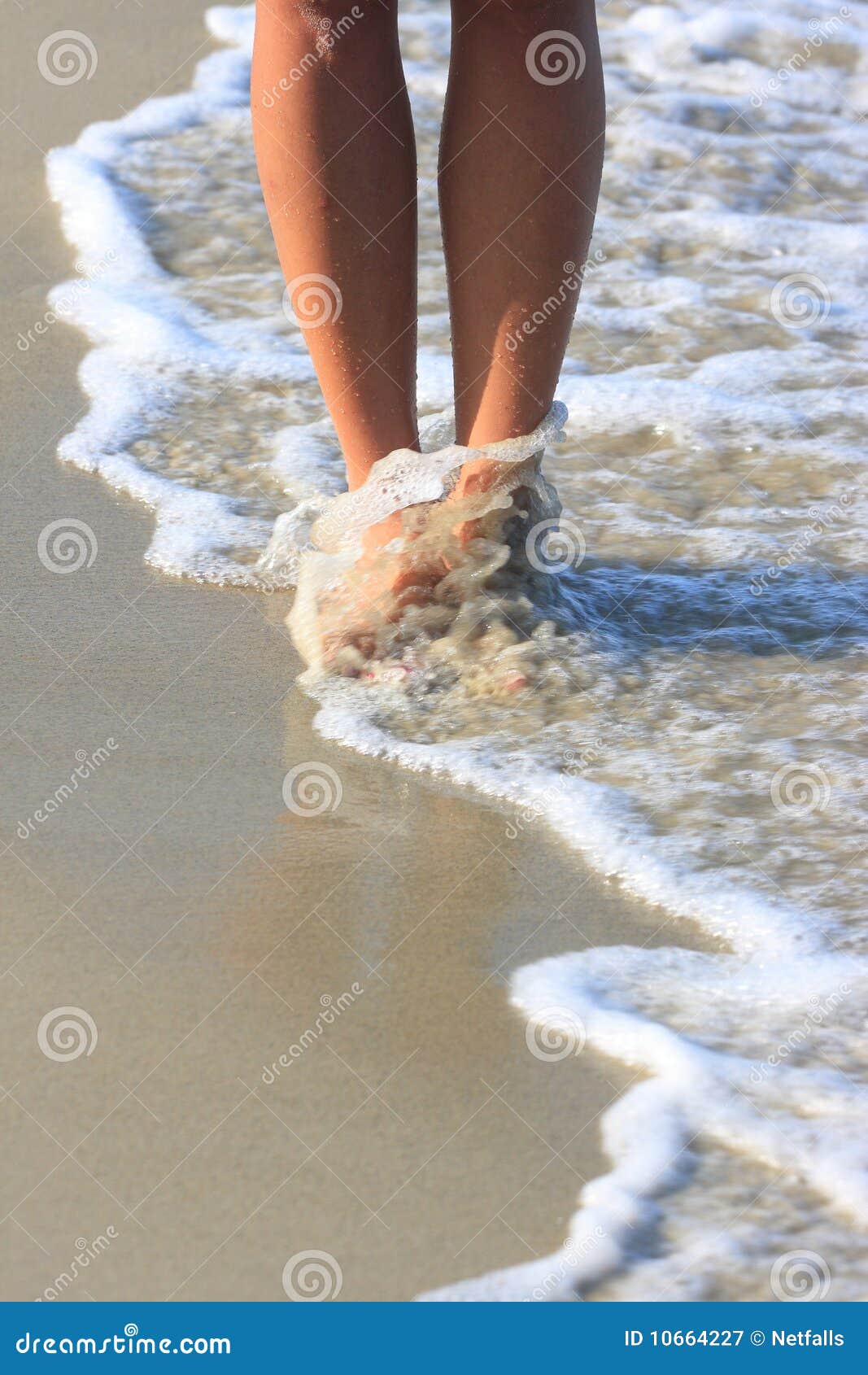Girl walking in water stock image. Image of body, relaxation - 10664227