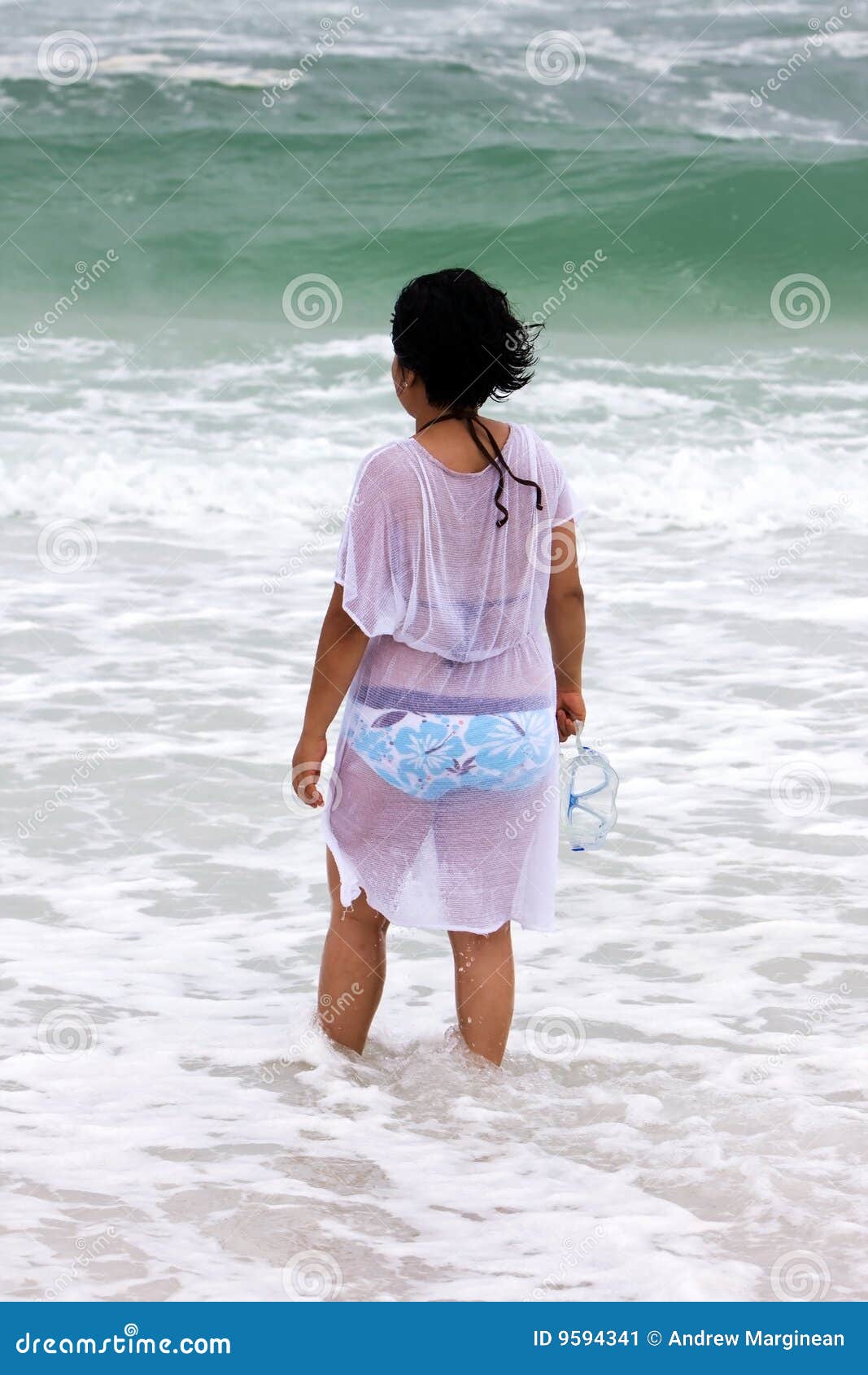 Girl walking in the water stock image. Image of lifestyle - 9594341