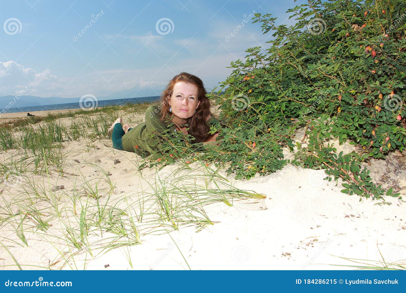 A Girl Walks on a Sandy Beach Stock Image - Image of walks, girl: 184286215