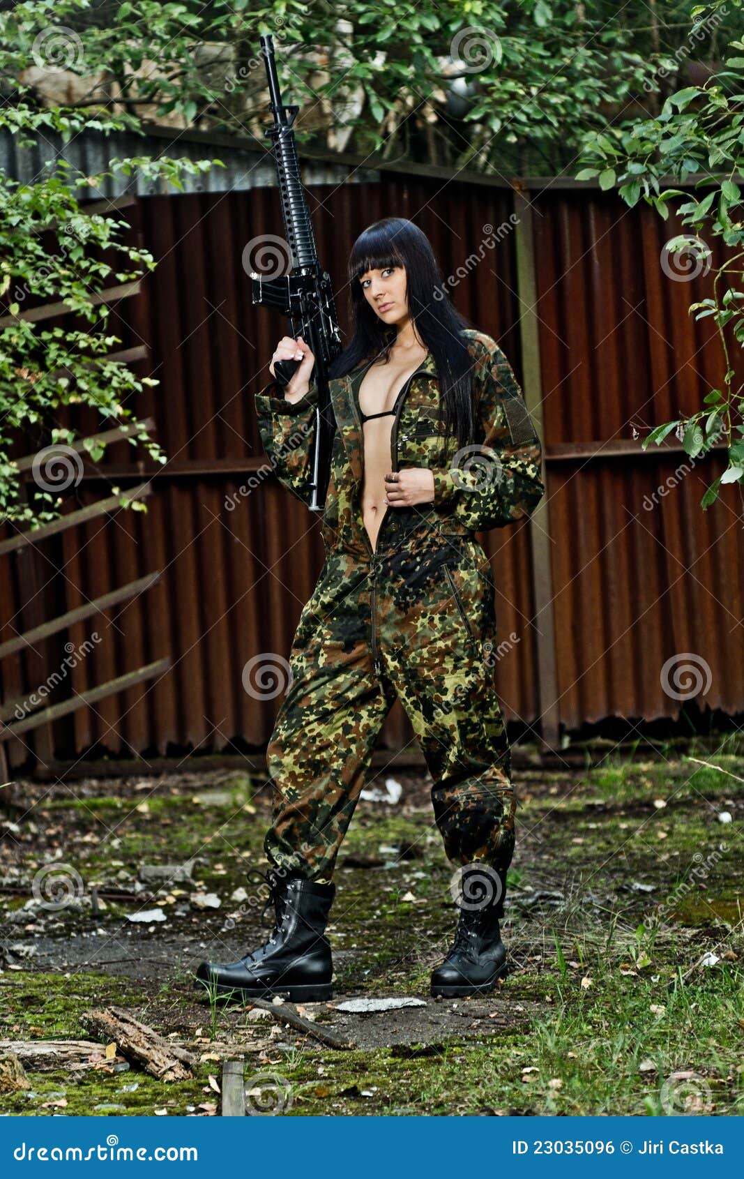 Girl in war stock photo. Image of people, girl, attractive - 23035096