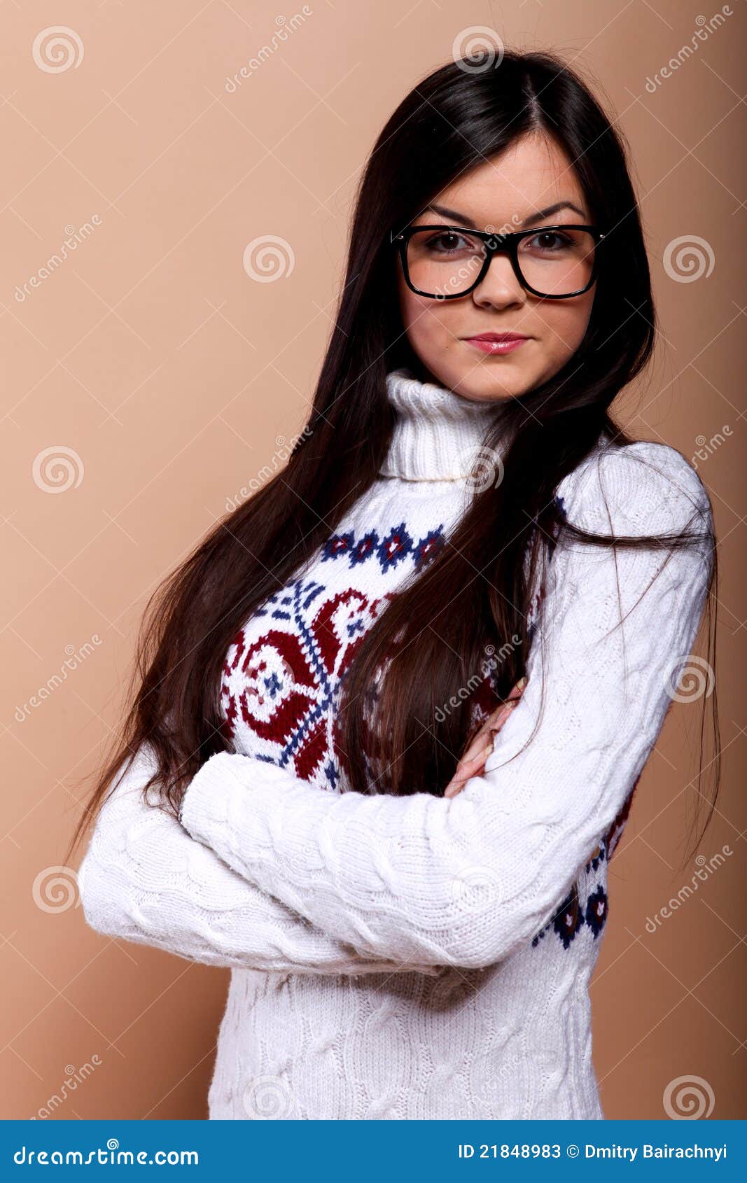 Girl in warm sweater stock image. Image of seasonal, person - 21848983