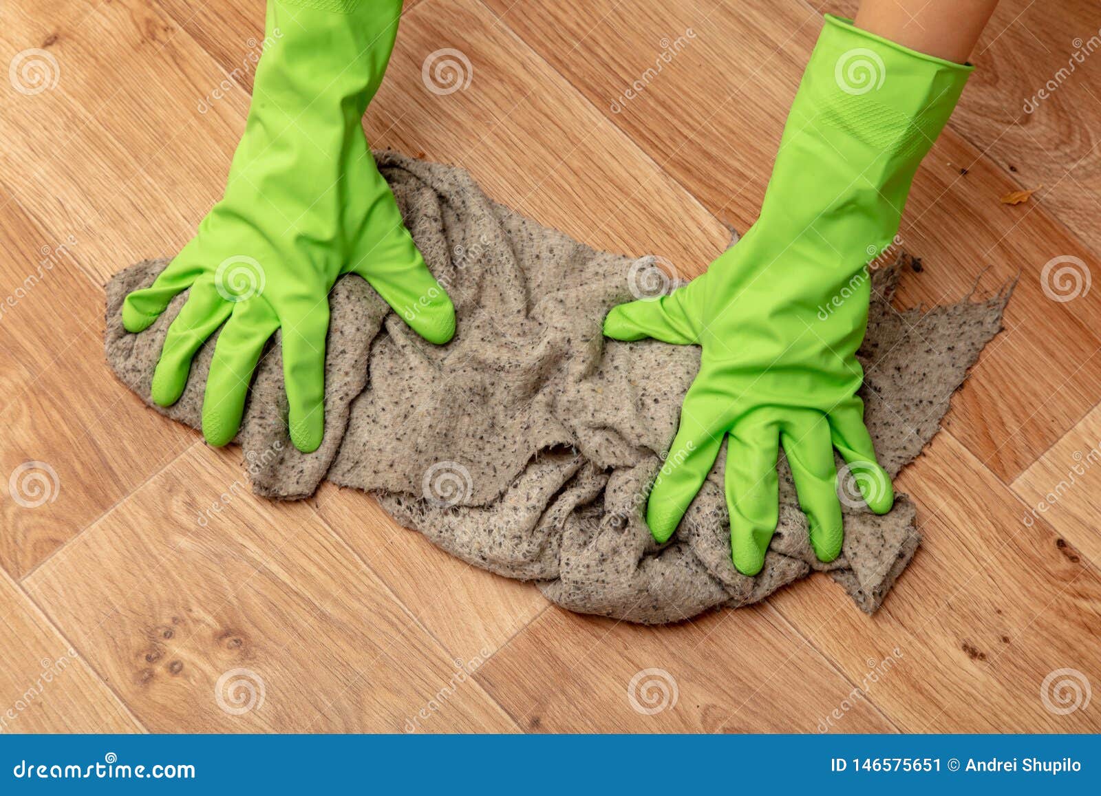 The Girl Washes the Floor with a Rag in the Room Stock Image - Image of ...