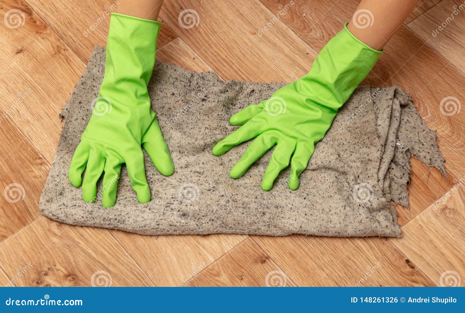 The Girl Washes the Floor with a Rag in the Room Stock Photo - Image of ...