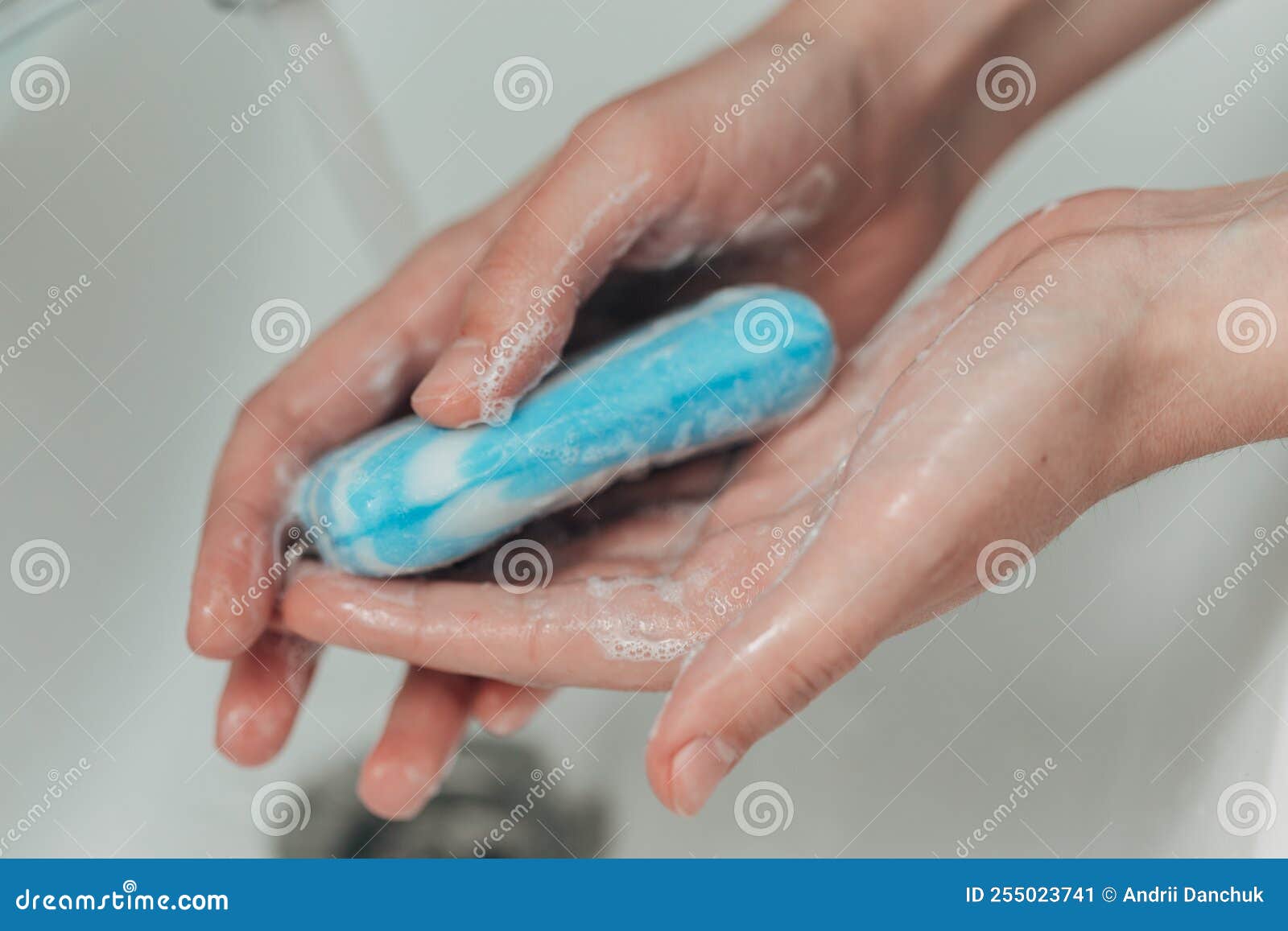 The Girl Washes Her Hands To Avoid Infection with the Virus COVID-19 ...