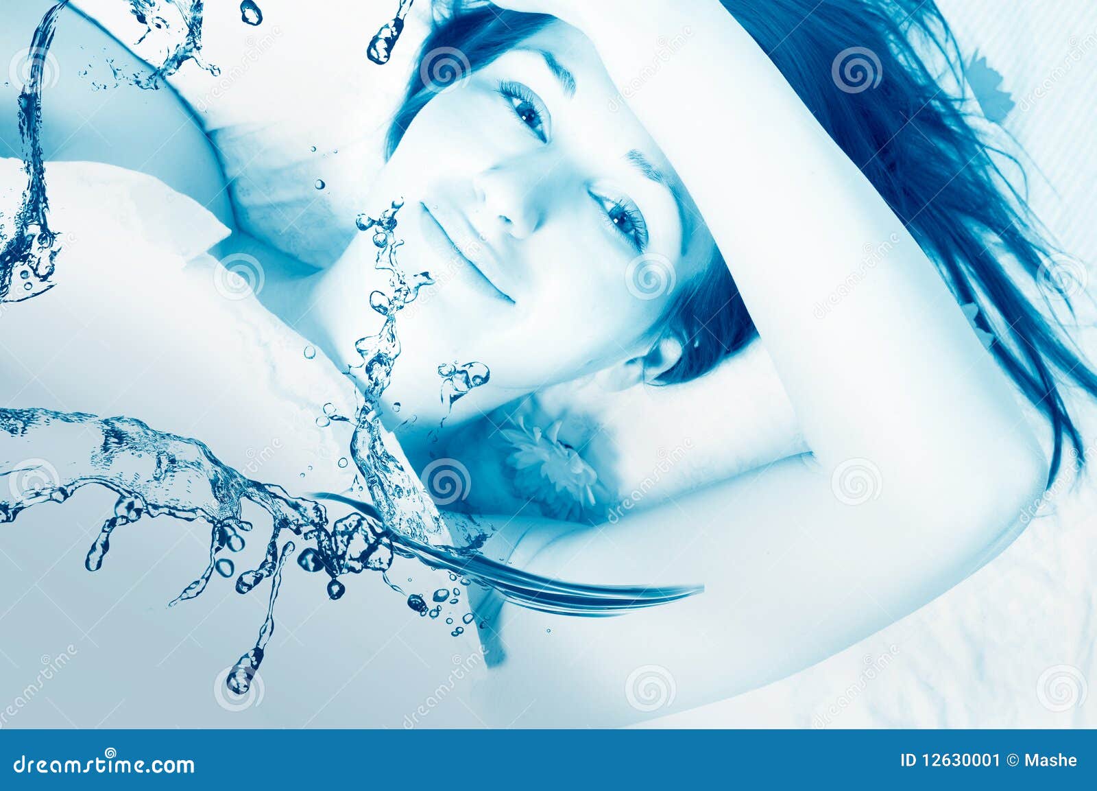 Girl on water stock image. Image of protect, develop - 12630001