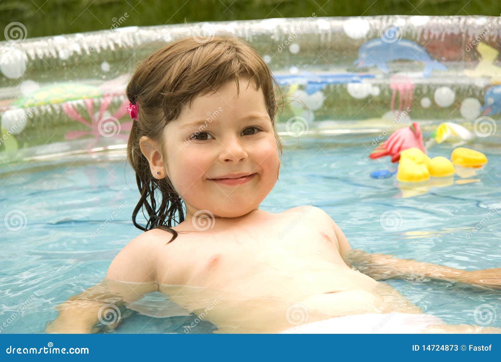 The girl in water stock image. Image of looks, childhood - 14724873