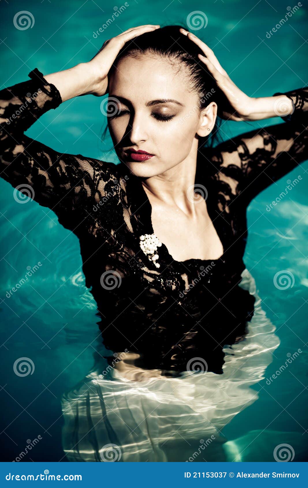 Girl in water stock image. Image of summer, sunbathe - 21153037