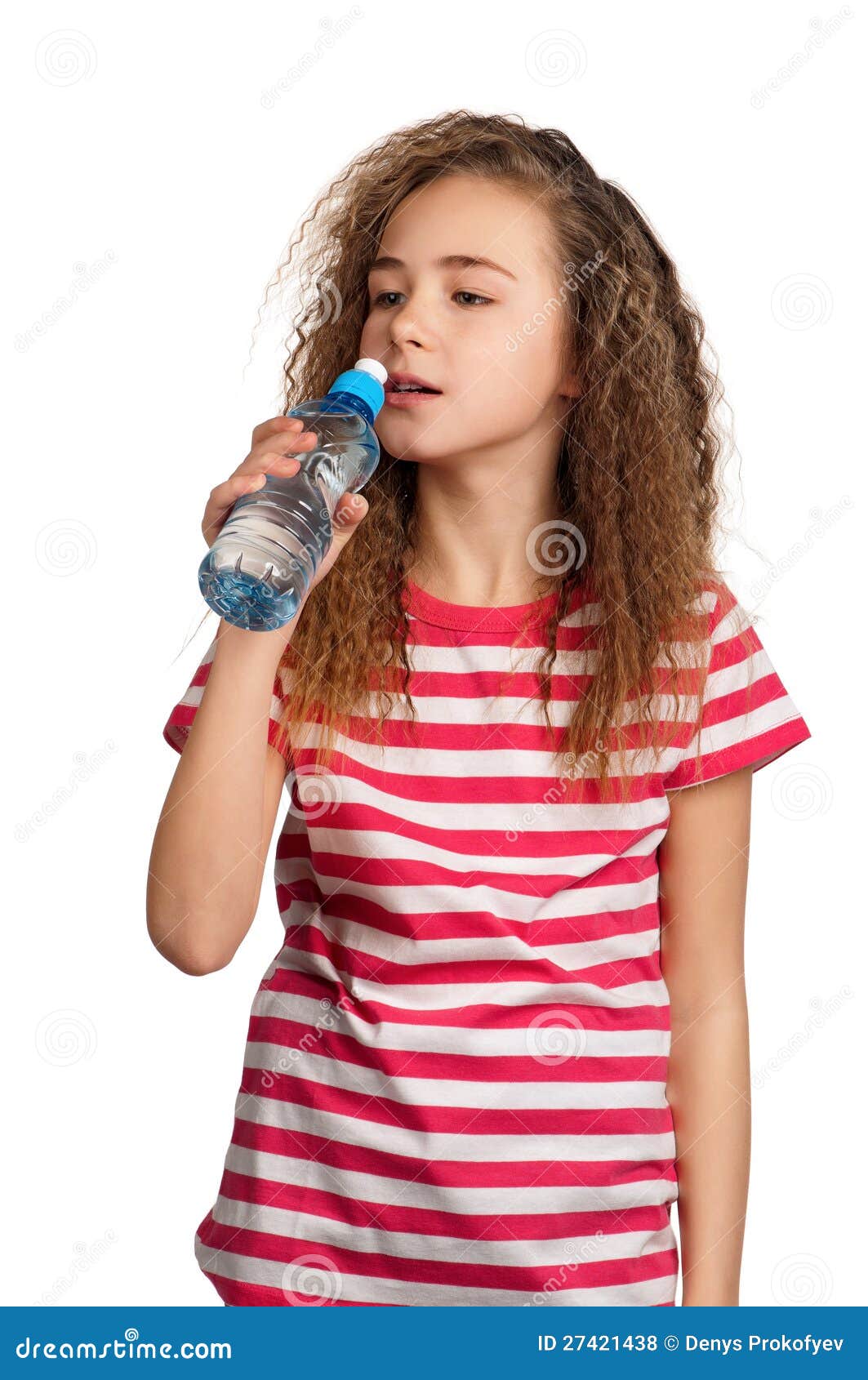 Girl with water stock photo. Image of little, happy, childhood - 27421438