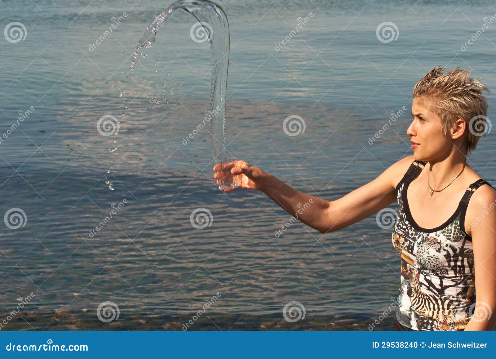Girl and water stock photo. Image of blond, water, glass - 29538240