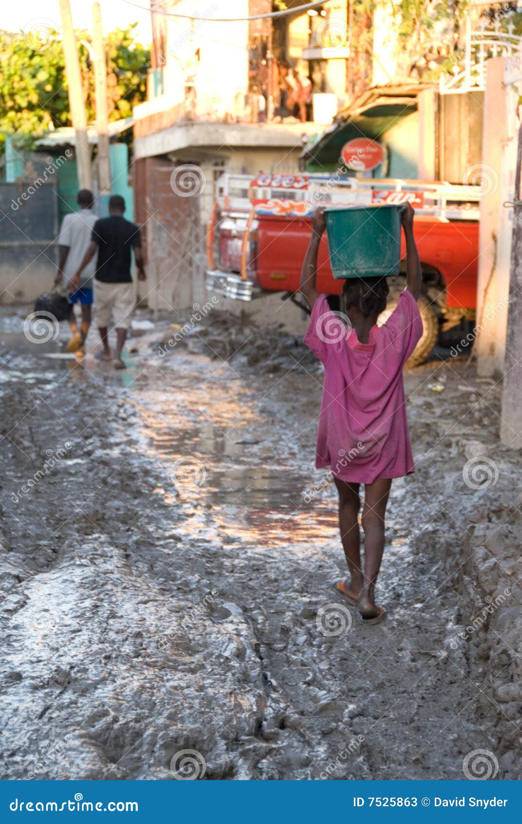 Girl with Water editorial stock photo. Image of gonaives - 7525863