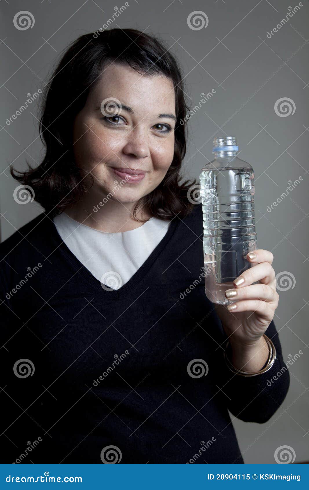 Girl with a water bottle stock image. Image of purified - 20904115