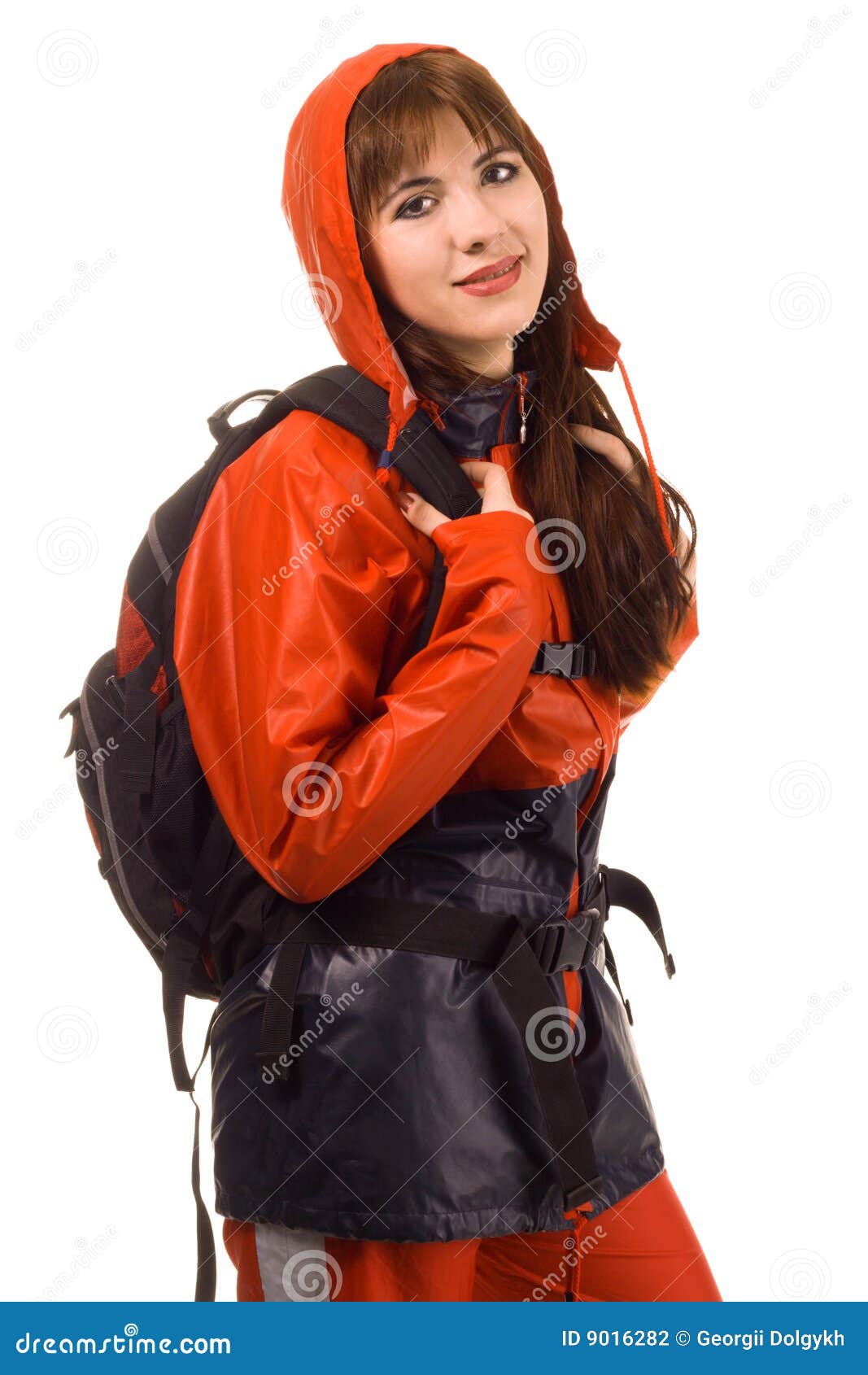 Girl in a waterproof suit stock photo. Image of beautiful - 9016282