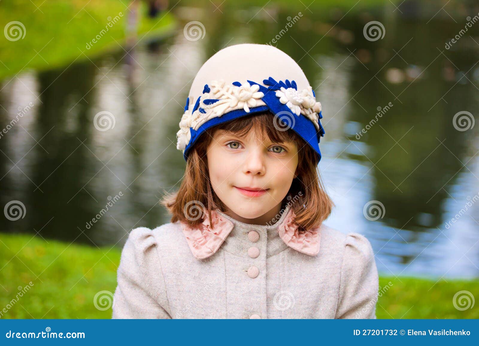 Girl Wearing Retro Felt Hat and Wool Coat Stock Photo - Image of female ...