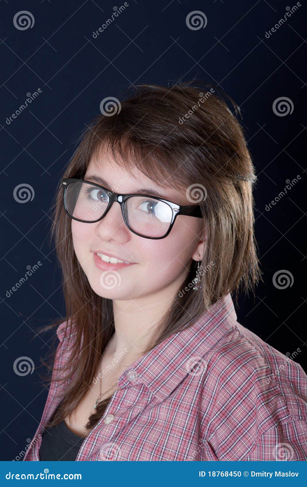 The Girl Wearing Spectacles Stock Photo - Image of spectacles, teenager ...