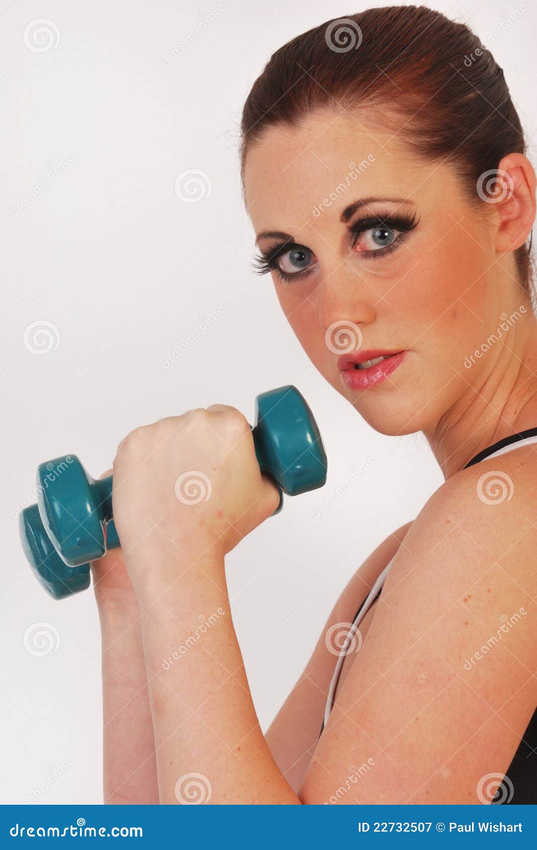 Girl in weight training stock image. Image of weight - 22732507