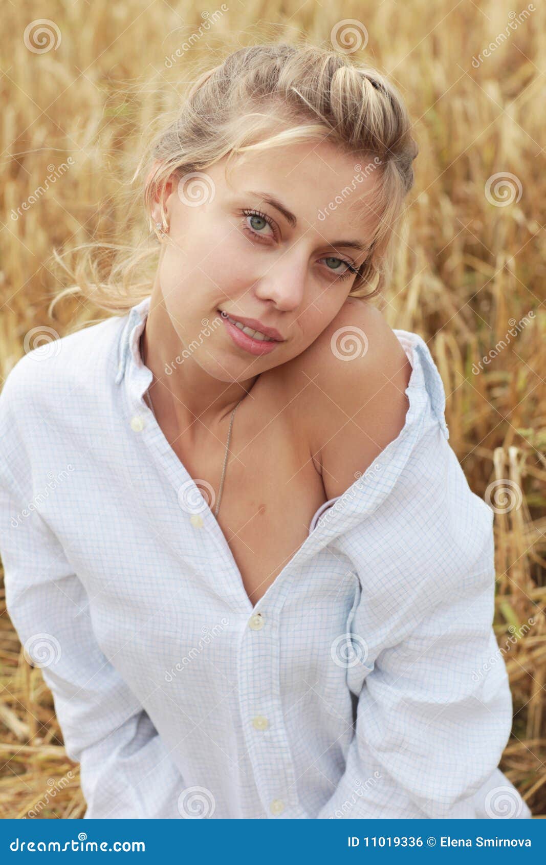 Girl in the wheat stock photo. Image of female, nature - 11019336