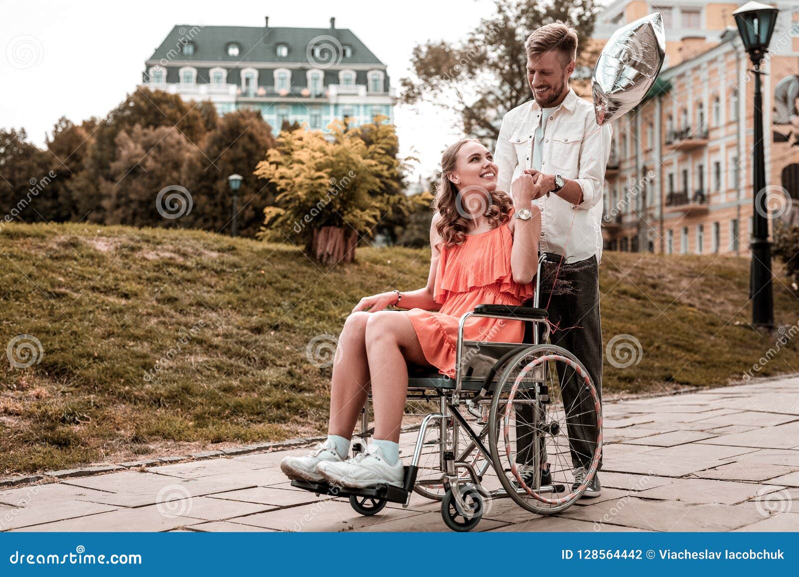 Girl in Wheelchair Looking Happy while Spending Time with Boyfriend ... Girl in Wheelchair Looking Happy while Spending Time with Boyfriend ...