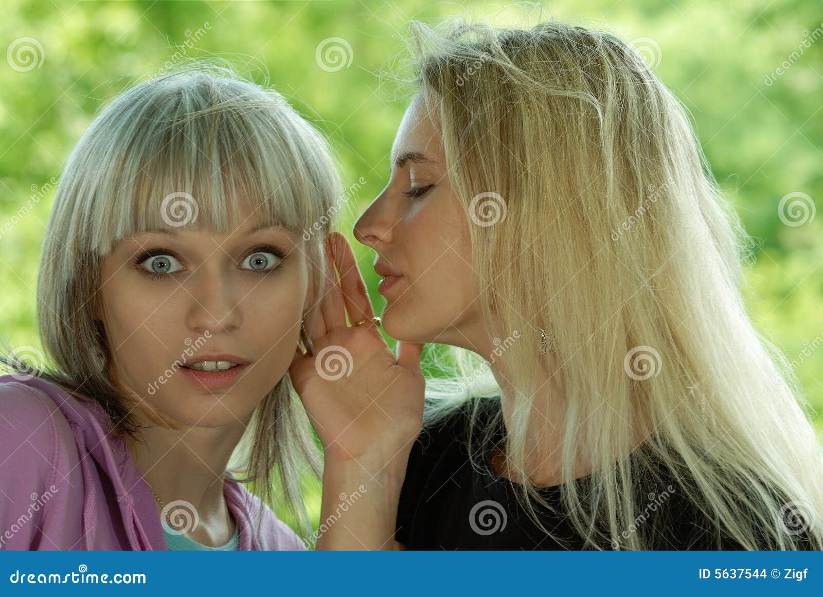Girl Whispers To the Girlfriend Stock Photo - Image of beautiful ...