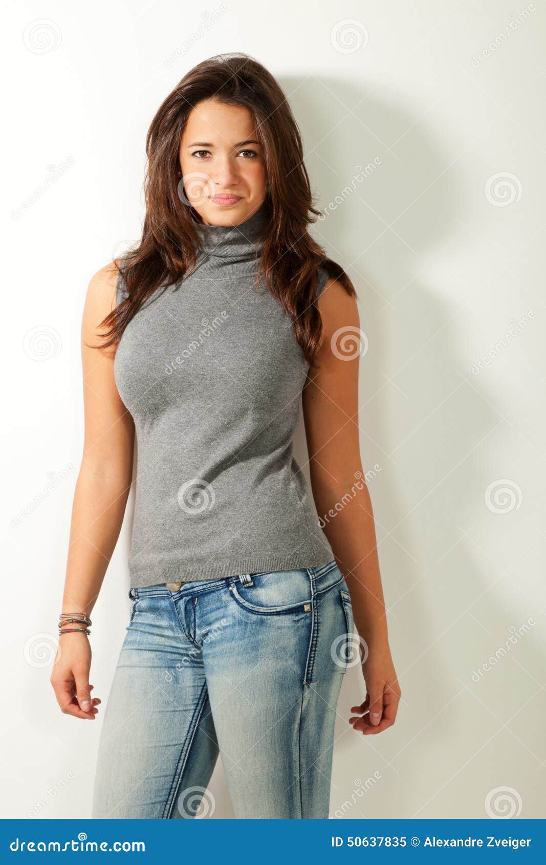 Girl on white background stock image. Image of cute, person - 50637835