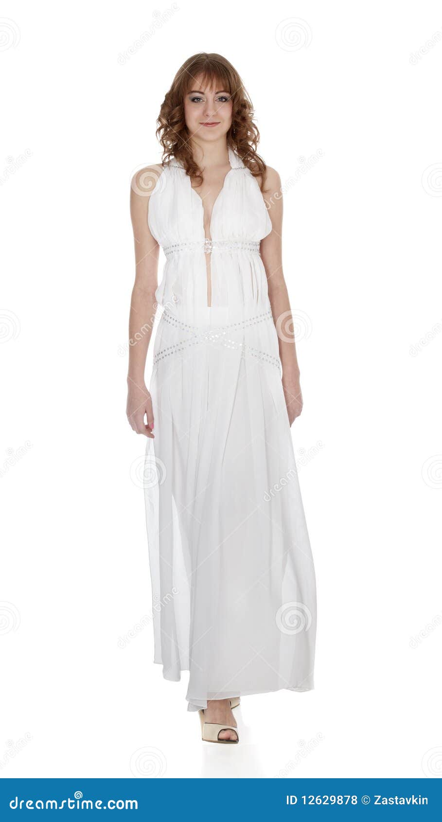 Girl in white dress stock photo. Image of lifestyle, caucasian - 12629878