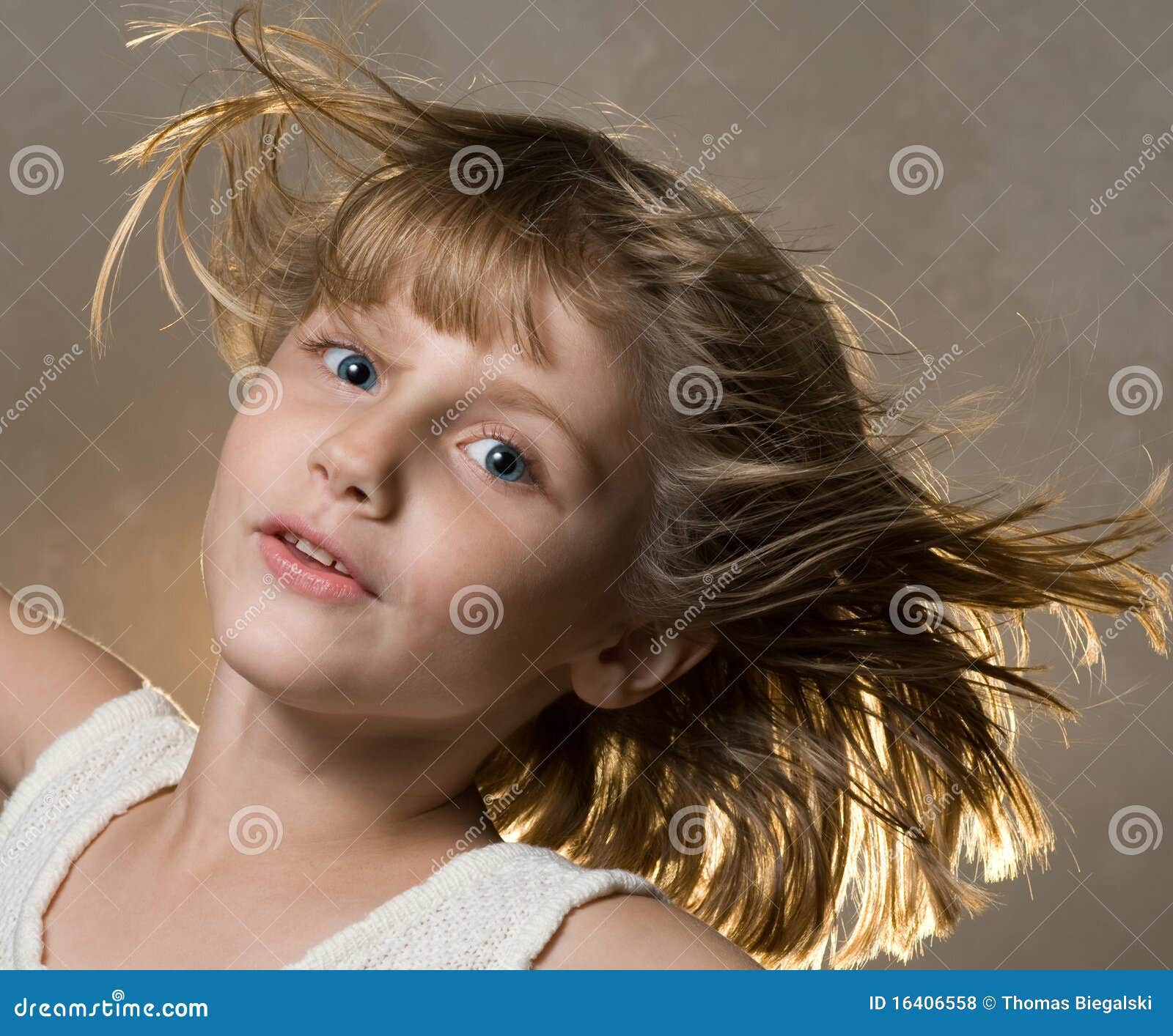 Girl in wind stock photo. Image of pretty, hair, white - 16406558
