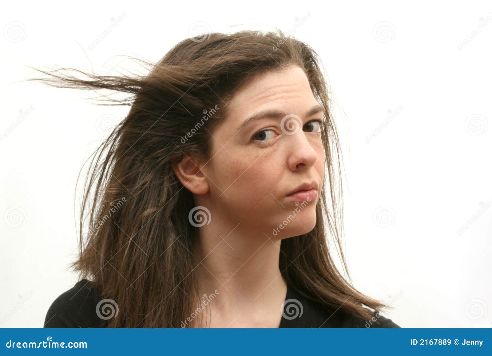 Girl in wind stock image. Image of away, action, hair - 2167889