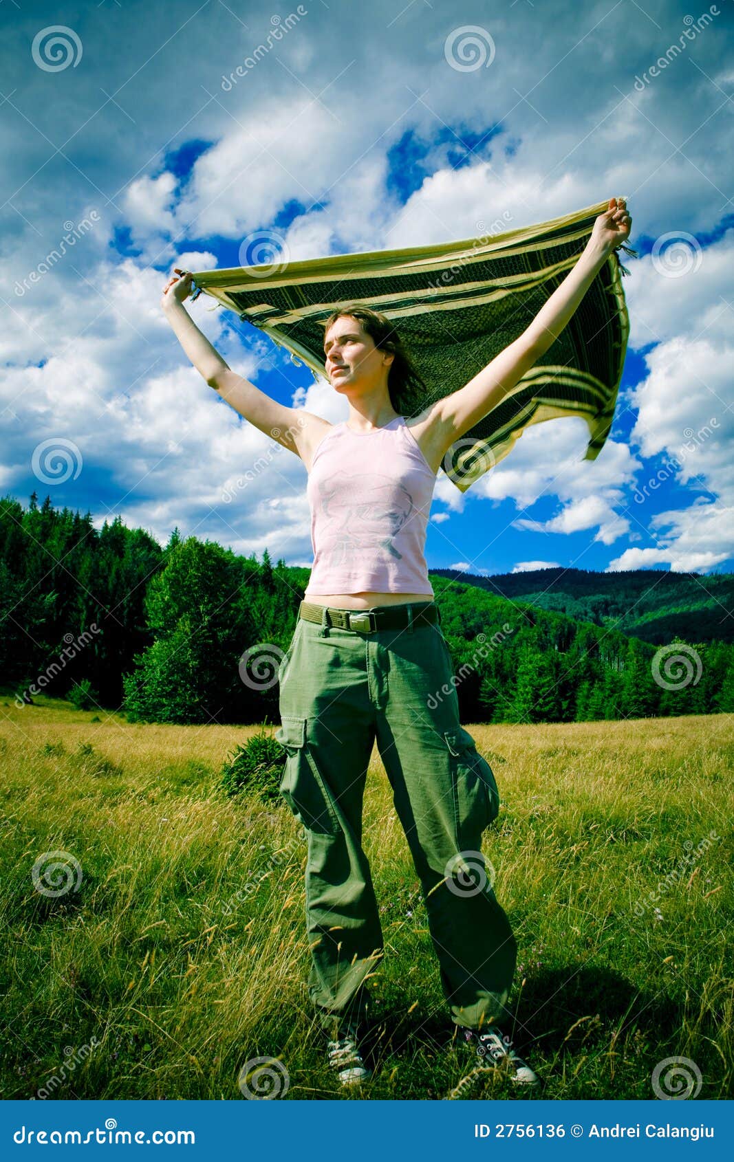 Girl in wind stock photo. Image of hold, wind, skies, holds - 2756136