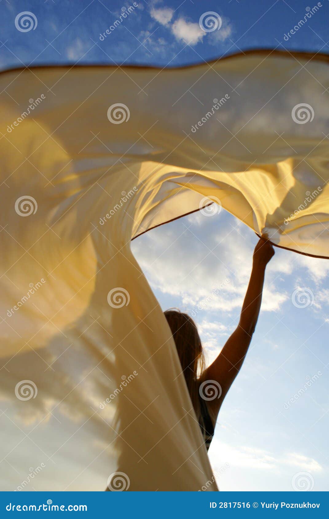 The girl and a wind stock photo. Image of girl, freedom - 2817516