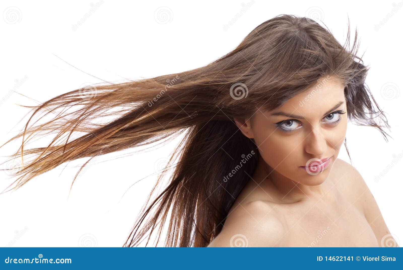 Girl with wind in hair stock image. Image of girl, beautiful - 14622141