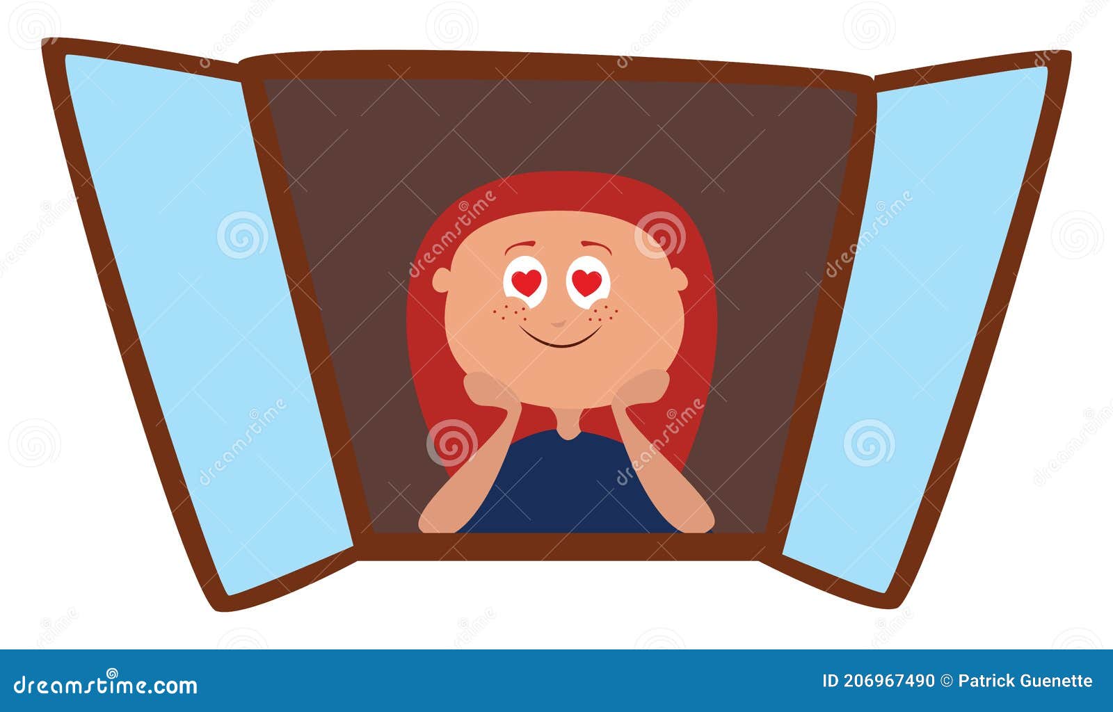 Girl on Window, Illustration, Vector Stock Vector - Illustration of ...