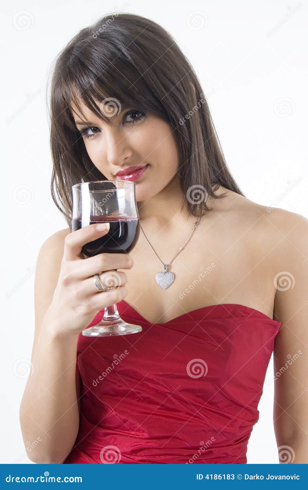 Girl and wine stock image. Image of celebration, attractive - 4186183