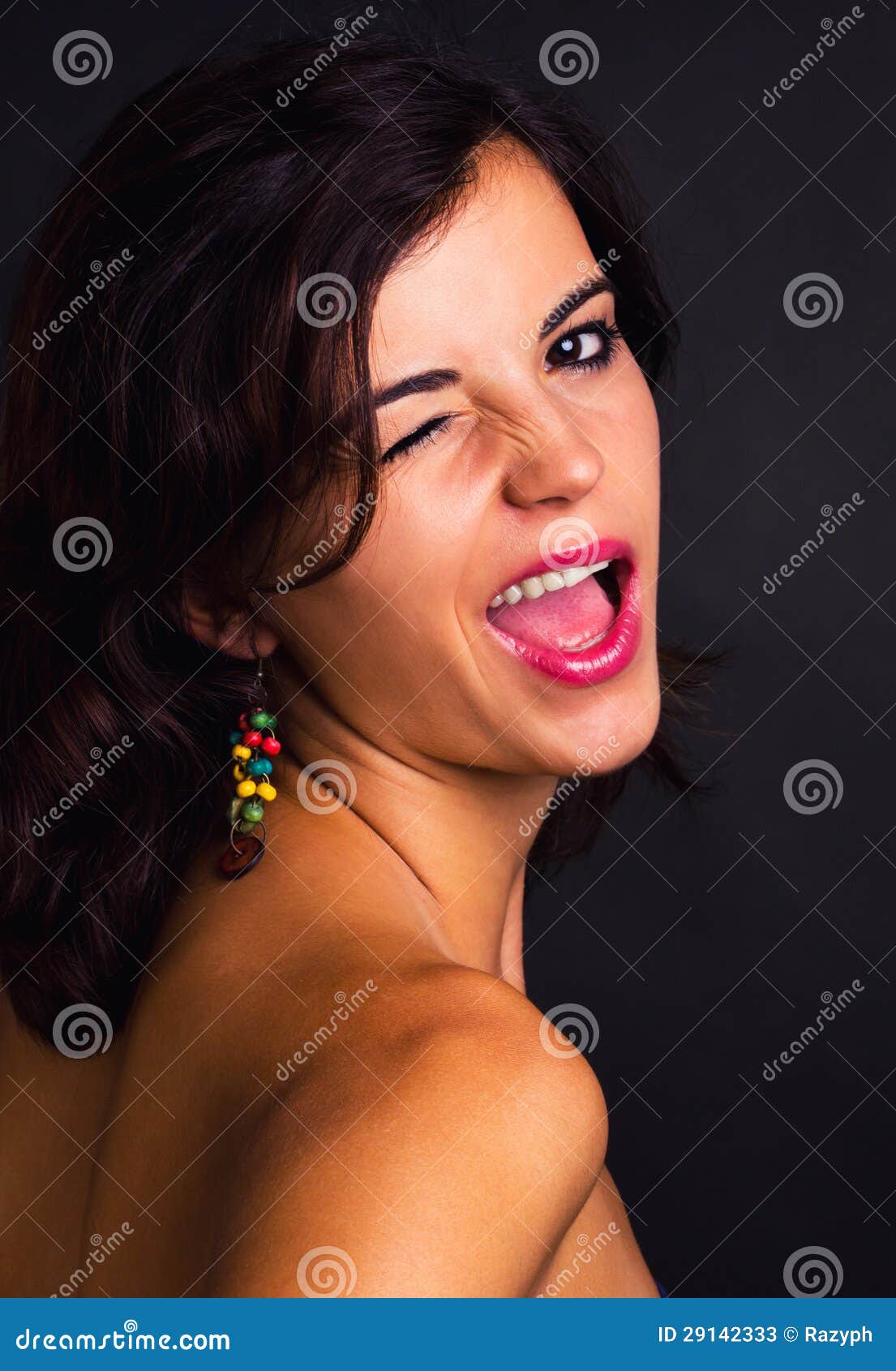 Girl wink stock image. Image of lady, female, mistake - 29142333