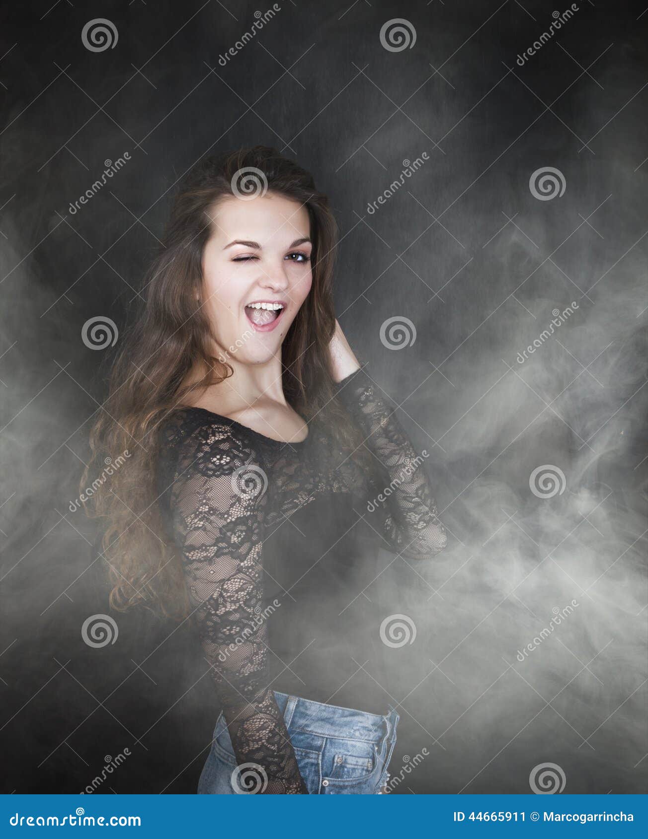 Girl wink stock image. Image of caucasian, person, concept - 44665911