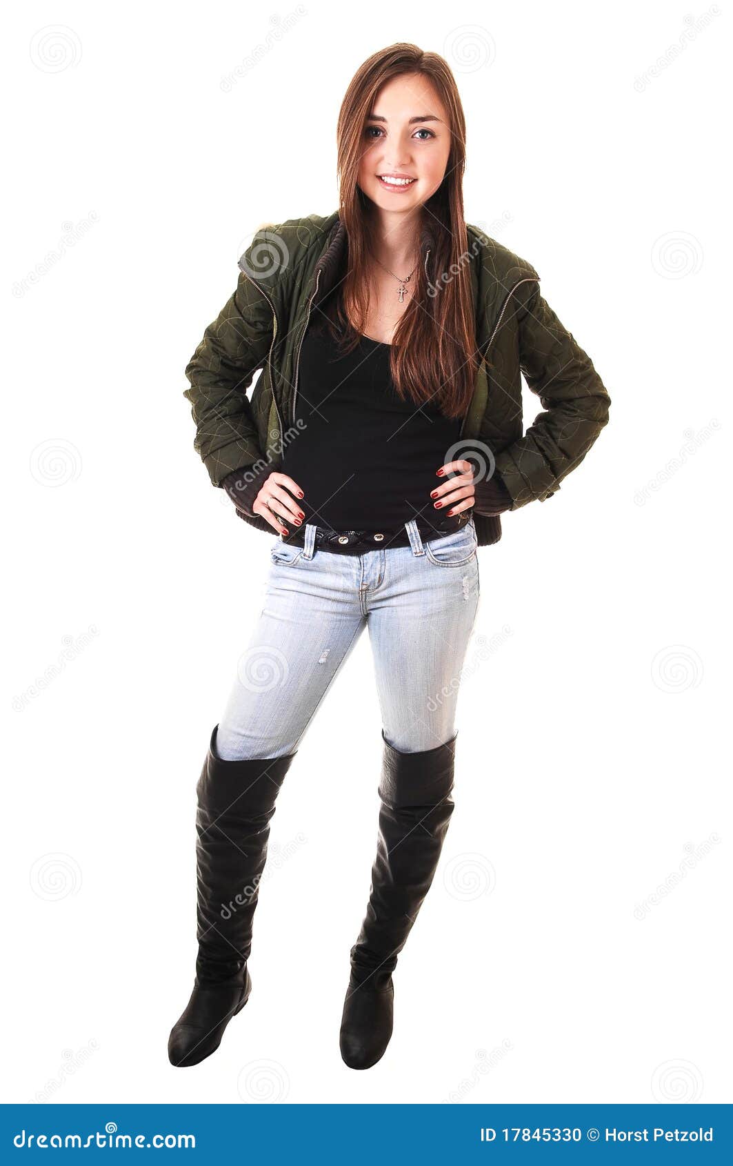 Girl with winter jacket. stock photo. Image of clothing - 17845330