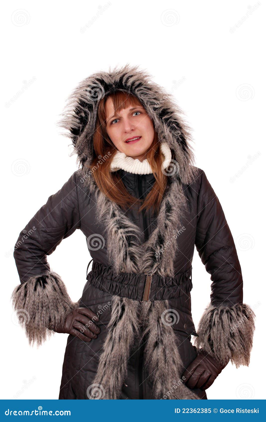 Girl in a winter jacket stock image. Image of adult, attractive - 22362385