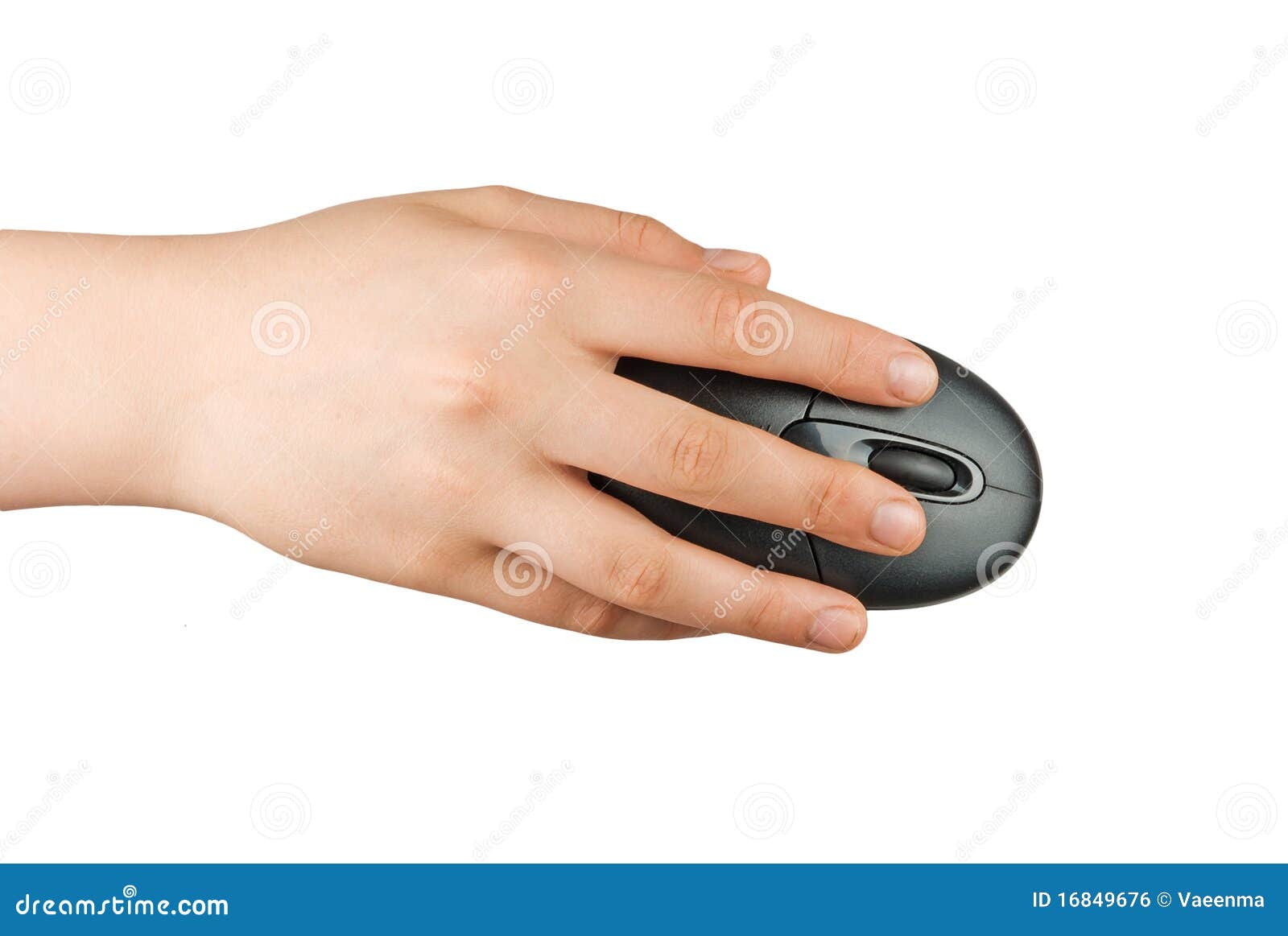 Girl with wireless mouse stock photo. Image of device - 16849676