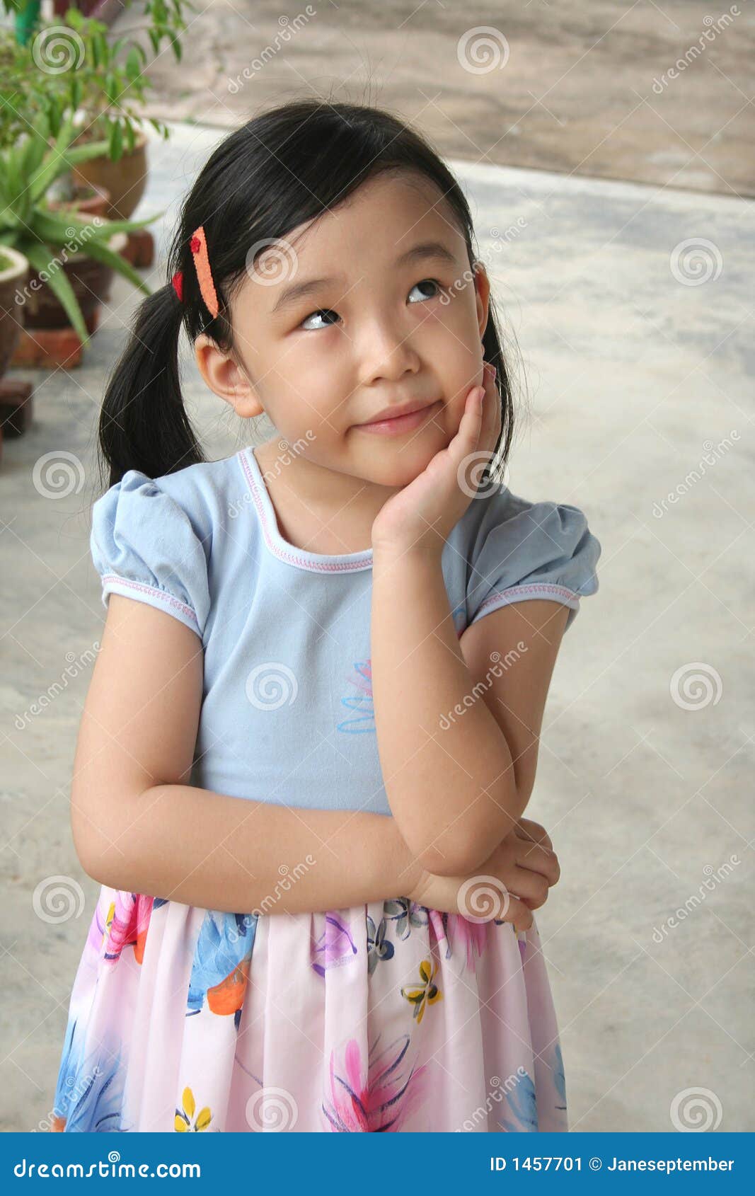Girl wondering stock image. Image of young, chinese, face - 1457701