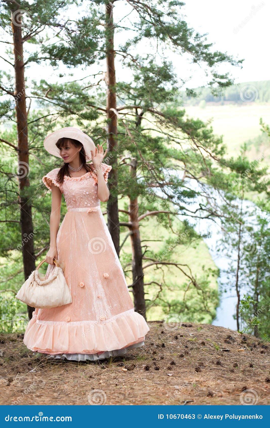 The girl in wood stock image. Image of nature, color - 10670463