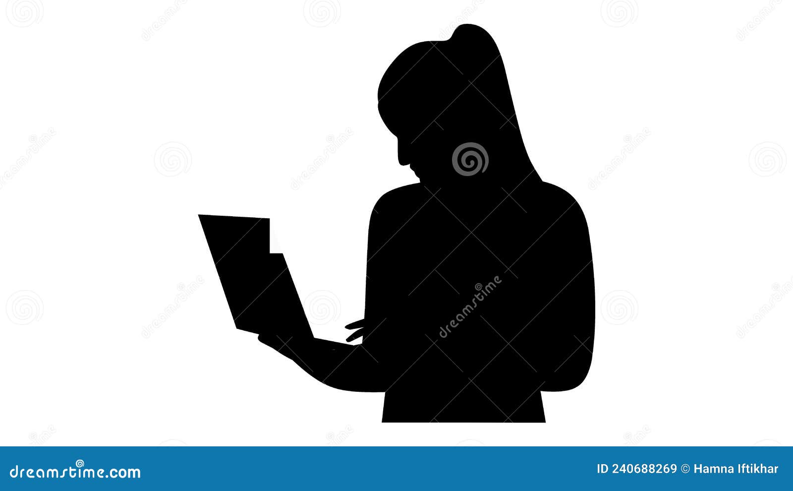 Girl Working on Laptop, Office Work, Work from Home, Coding, Black ...