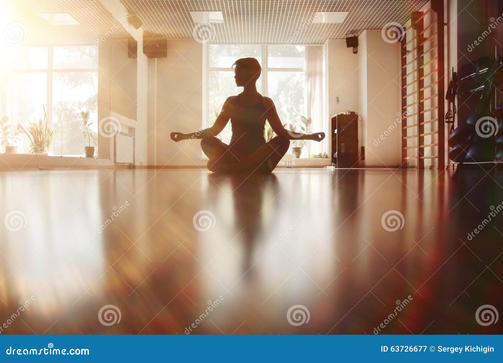Girl workout yoga stock image. Image of athletic, back - 63726677