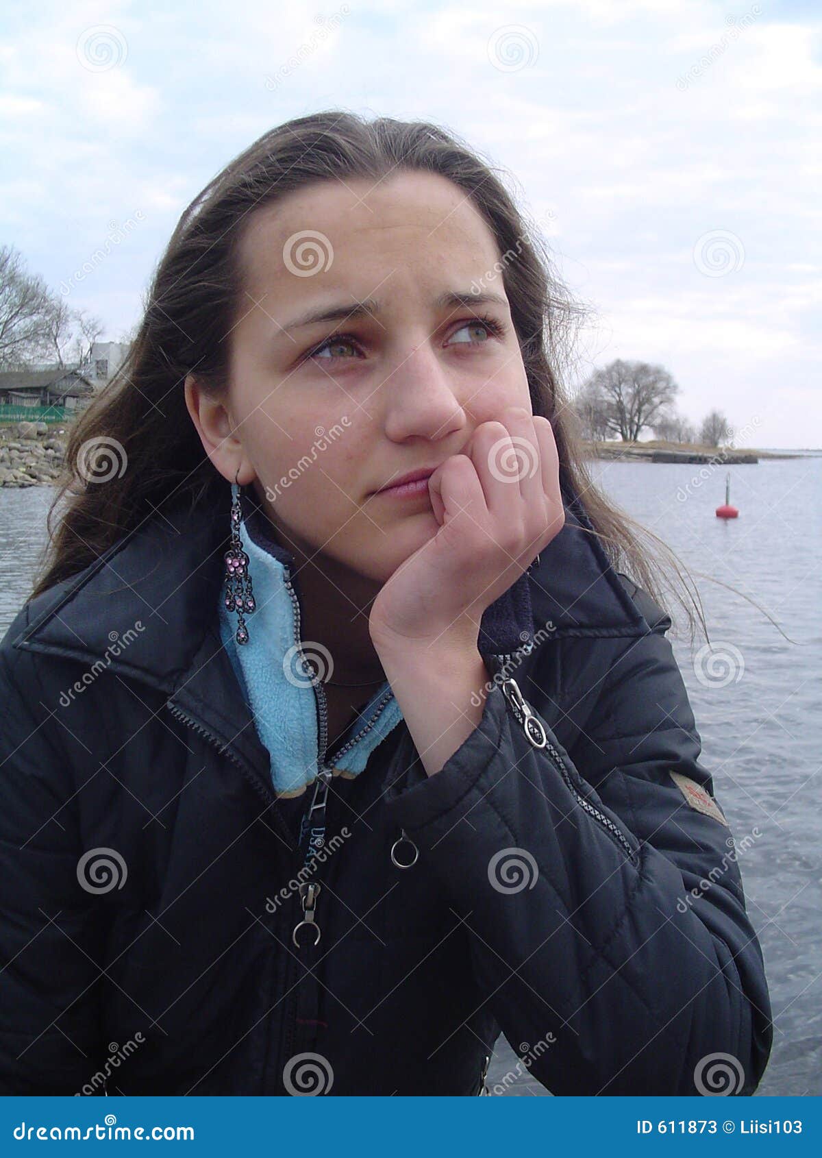 Girl with worried look stock image. Image of pure, beauty - 611873