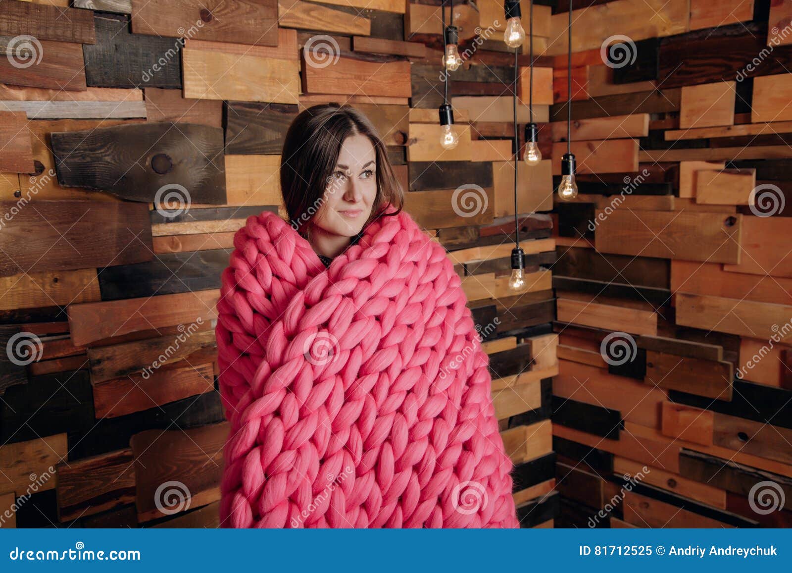 Girl wrapped in blankets stock image. Image of blank - 81712525