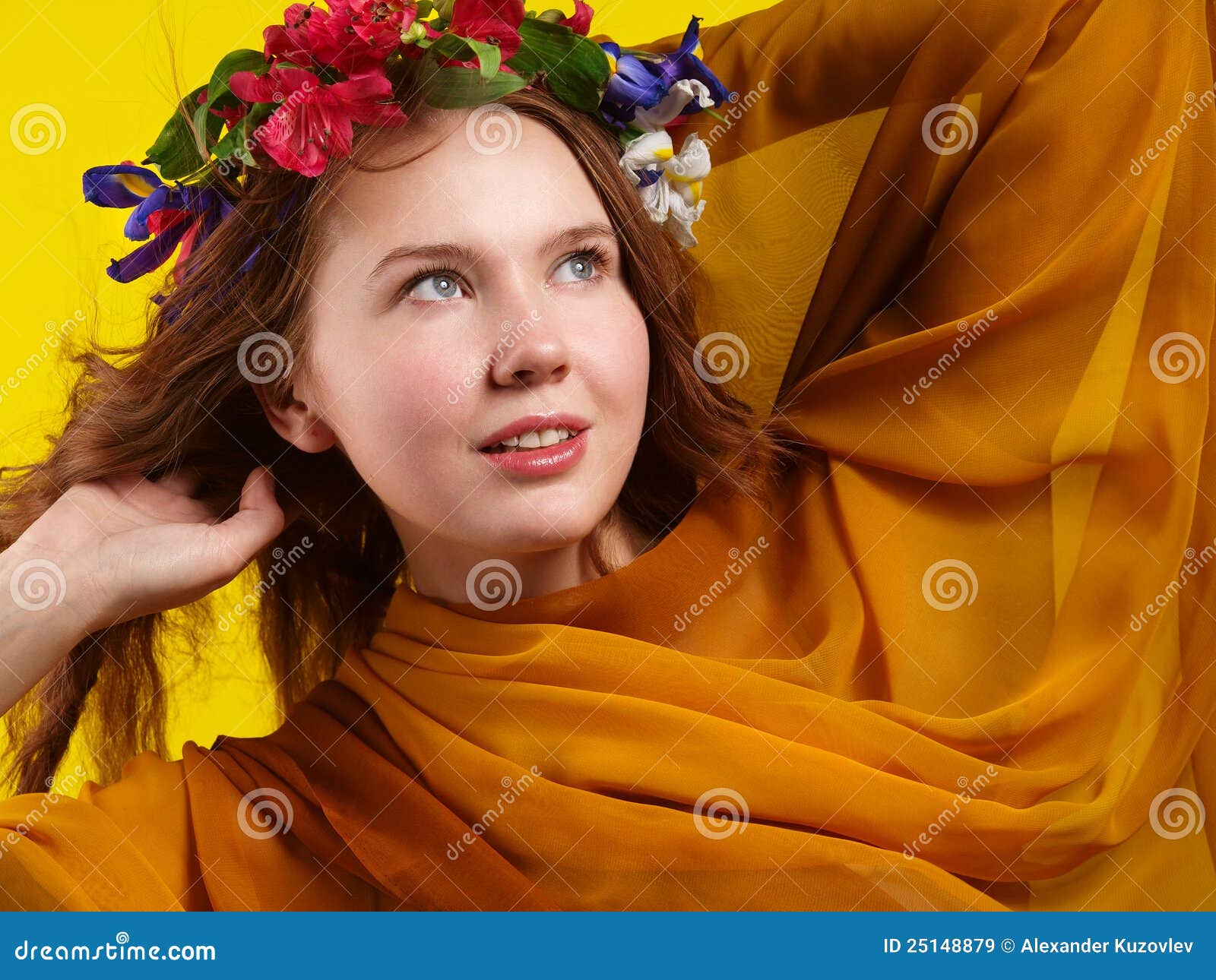 Girl wrapped in tissue stock image. Image of femininity - 25148879