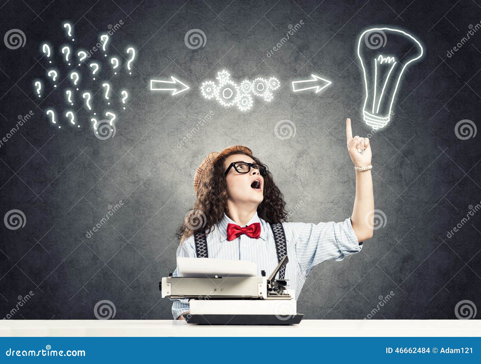 Girl writer stock photo. Image of female, journalist - 46662484