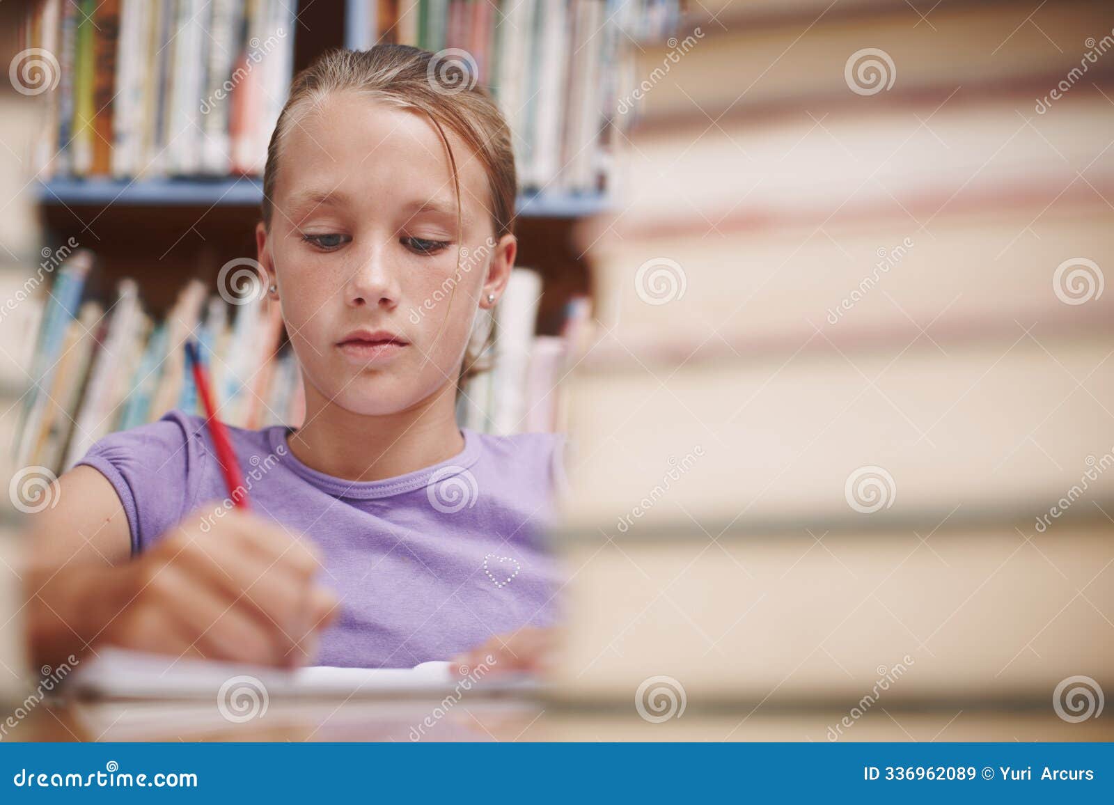 Girl, Writing and Thinking in Library for Education, Knowledge and ...